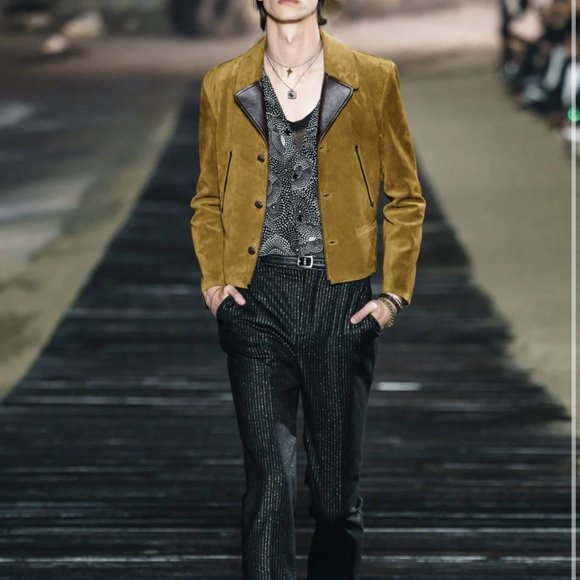 Yves Saint Laurent | Jackets & Coats | Mens Ysl Brown Suede Jacket 220 ...